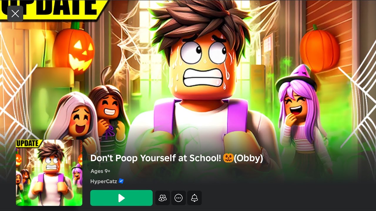 Don’t poop Yourself at School! 🎃update Roblox complete play through ...