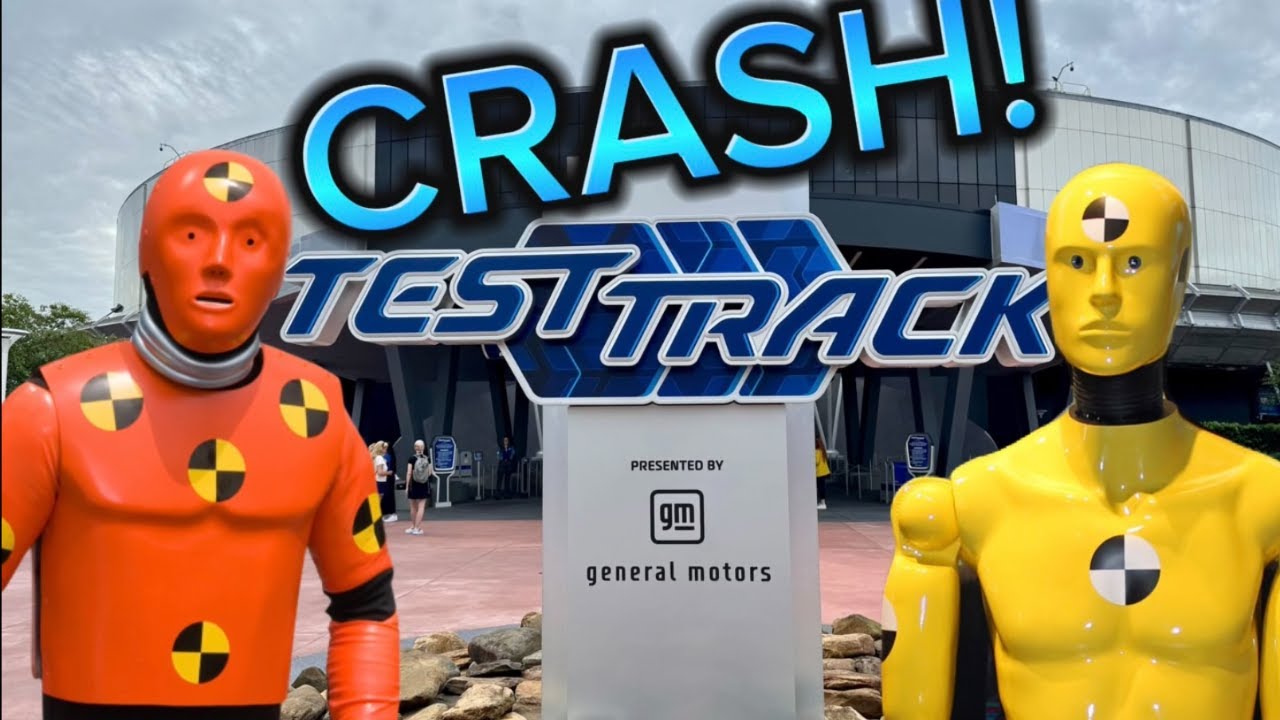 Test Track Crash at Epcot! - YouTube
