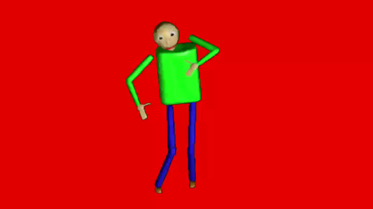 Baldi default dance (RED SCREEN) - YouTube