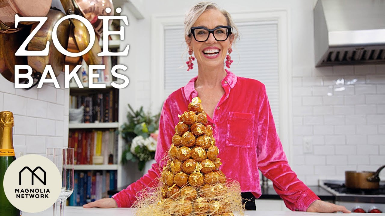 New Year's Eve Cream Puff Tower Recipe | Zoë Bakes | Magnolia Network ...