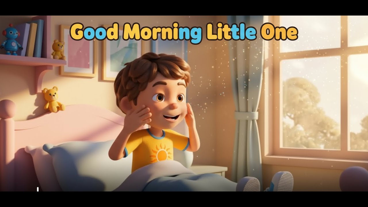 Good Morning Little One 🌞 | Cheerful Kids Song | Morning Routine Song ...