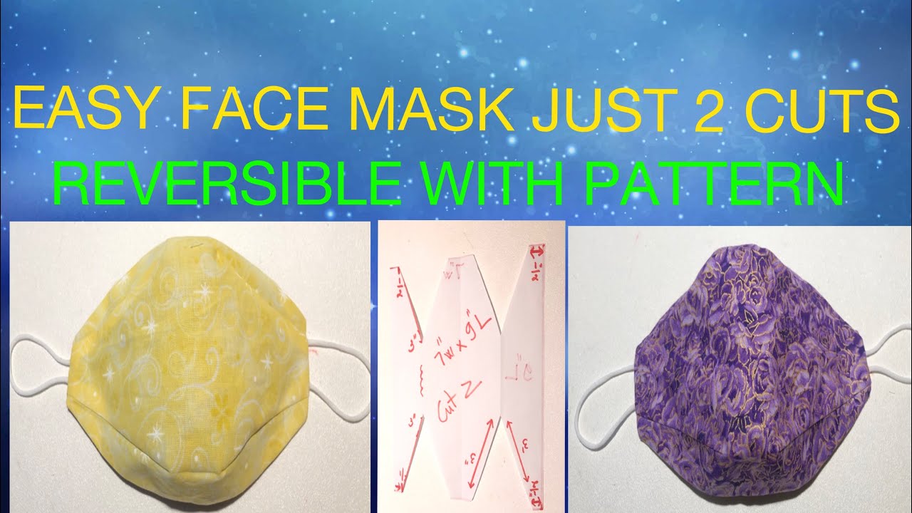 How To Make Face Mask-Easy and Simple Face Mask- Face Mask Pattern Step ...
