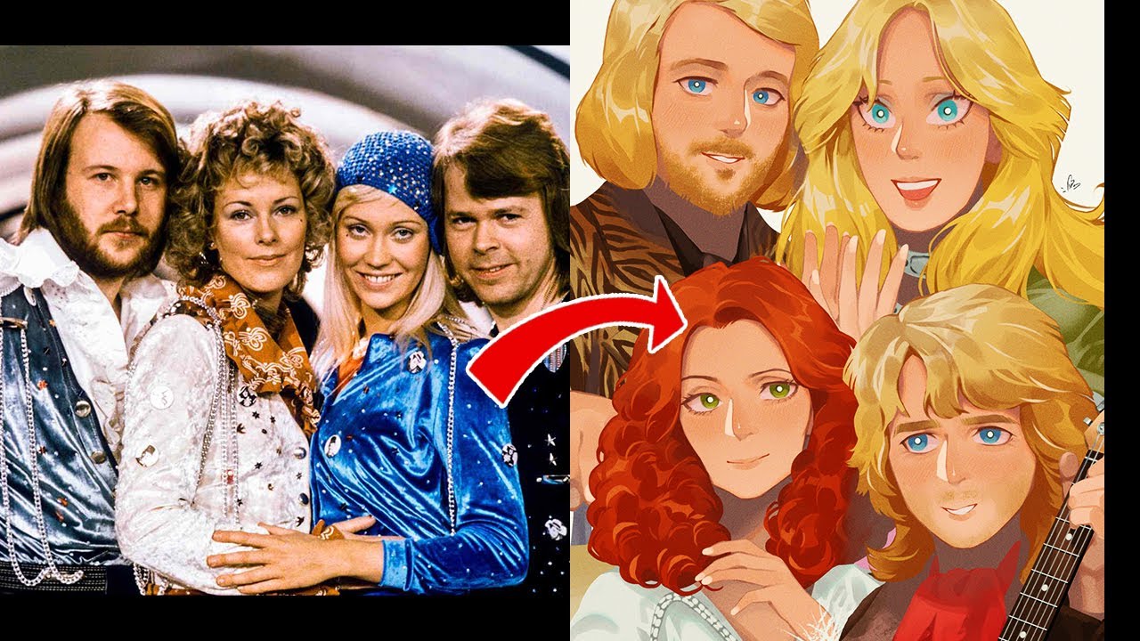 How I Draw ABBA / Members Introduction / Speedpaint Adobe Fresco - YouTube
