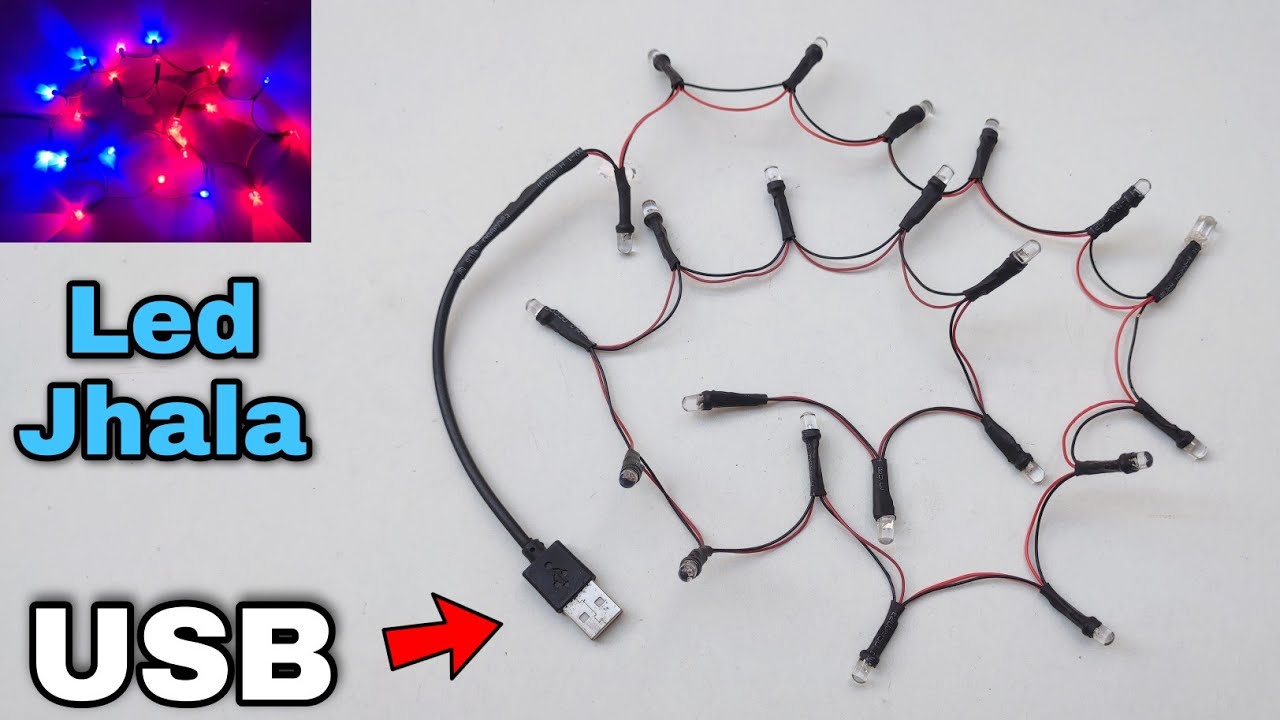 How To Make Led Jhala Light At Home | Diwali Decoration Light - YouTube