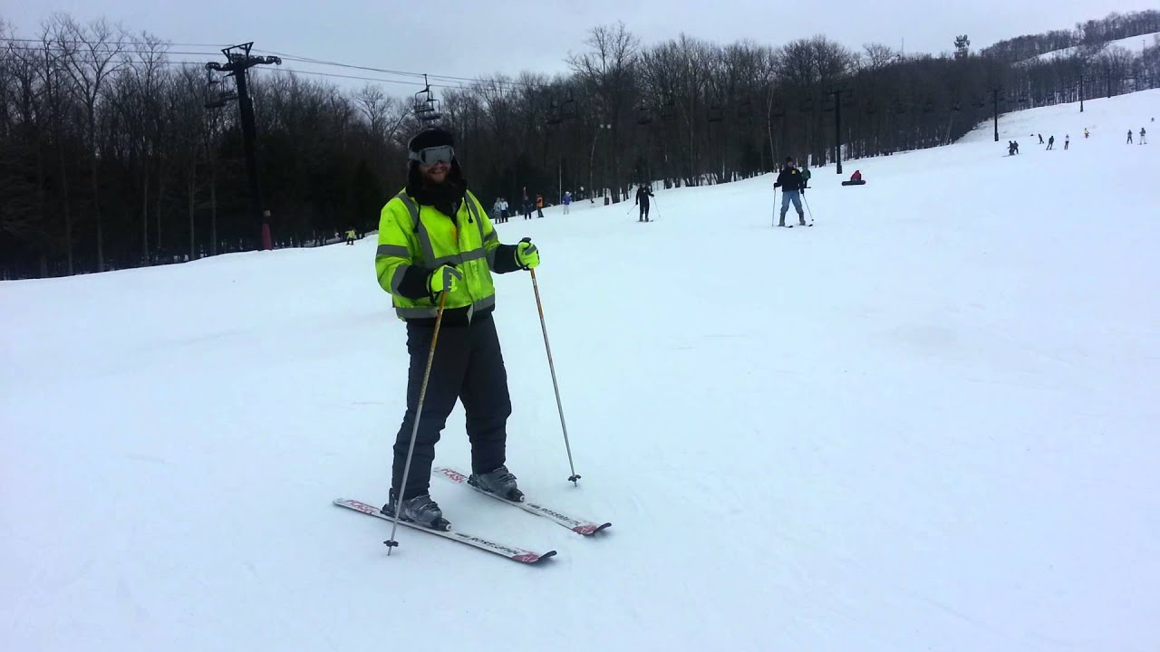 Skiing green runs at Granite Peak ski resort - YouTube