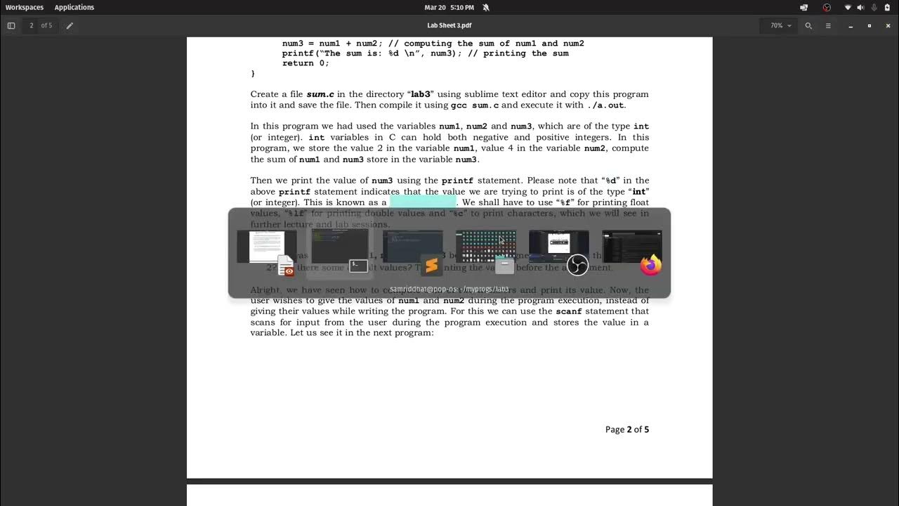 CS F111 | Computer Programming | BITS Pilani | Lab Sheet 3 - Video Recording - YouTube