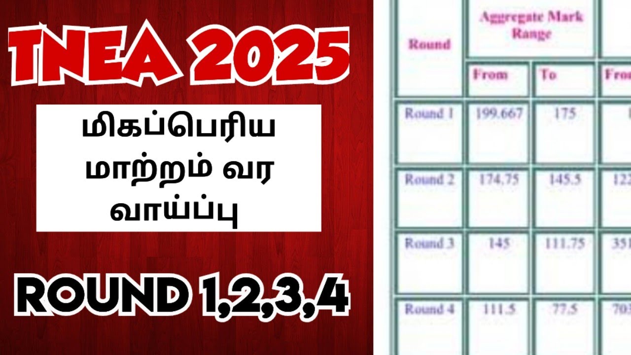 TNEA counselling 2025|Engineering counselling rounds update|நான்கு ...