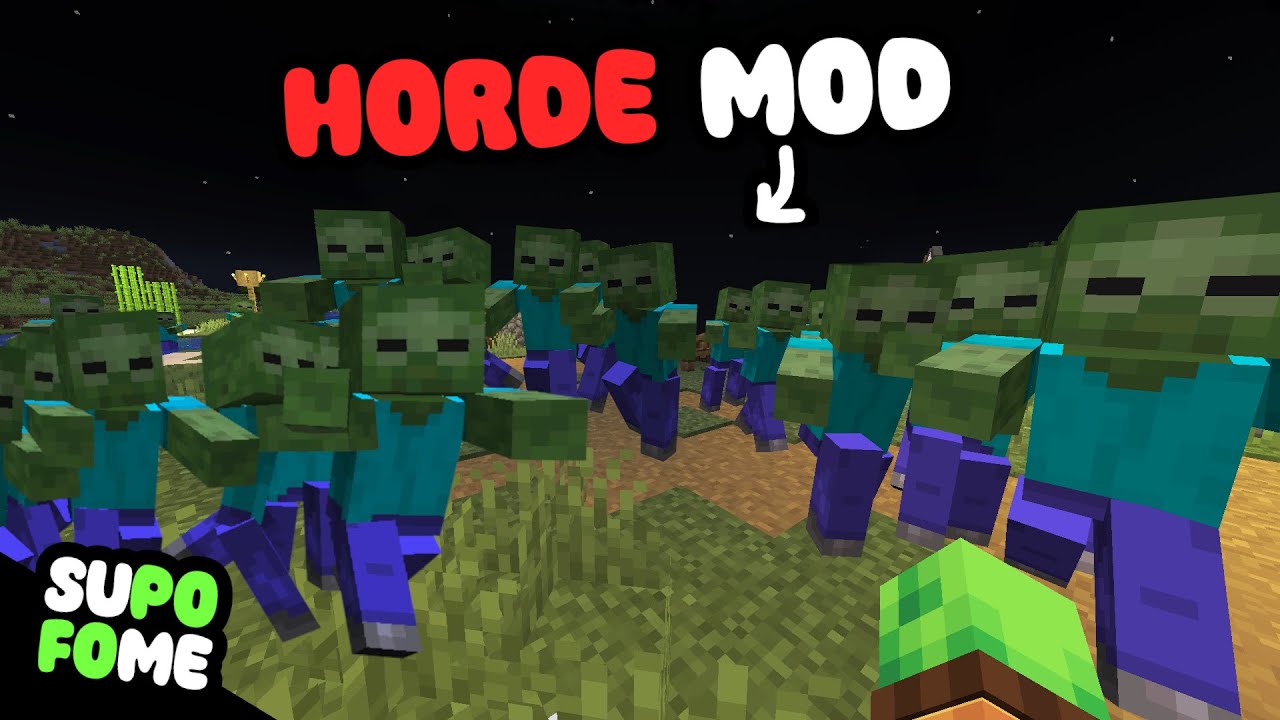 This Minecraft ZOMBIE HORDE mod is INSANE... - YouTube