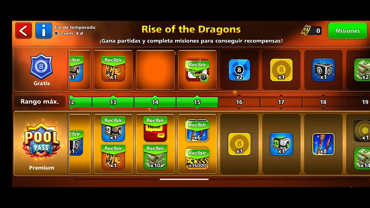 Pool Pass Rise of the Dragons (2022) Unlocked Rewards. 8 Ball Pool ...