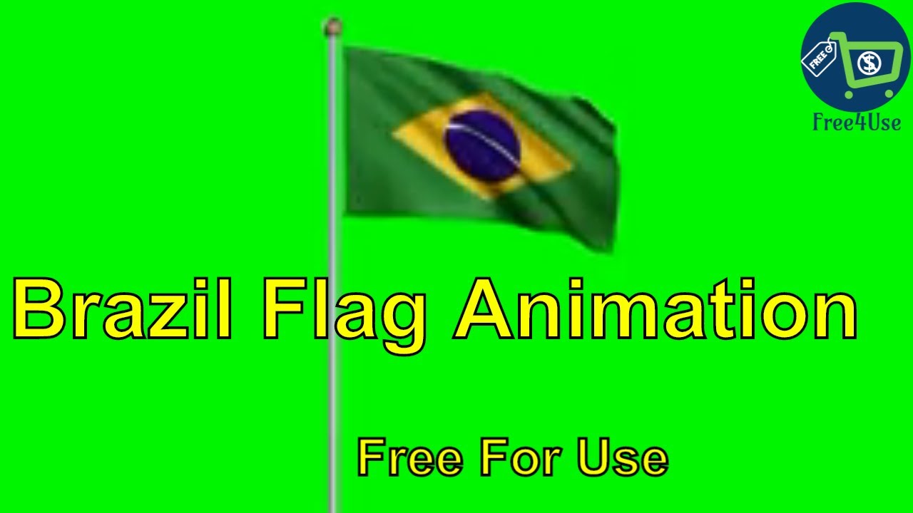 Brazil Flag Green Screen #1 หน้าจอสีเขียวฟรี Free4Use Animation - YouTube