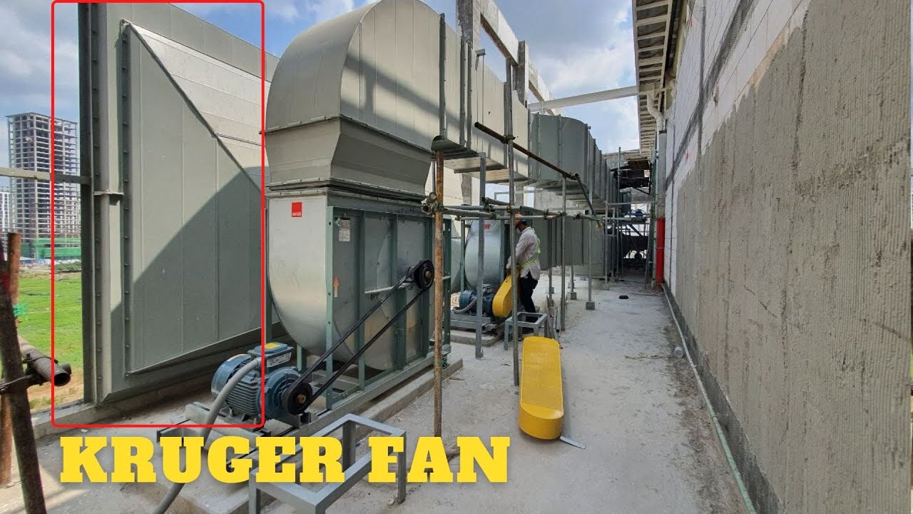Kruger fan Mock up air fan installation - YouTube