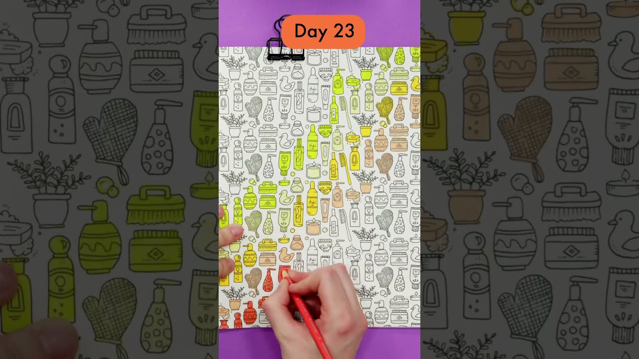 Day 23: Easy Coloring Page Idea for Busy Pages - 30 Days of Creativity ...