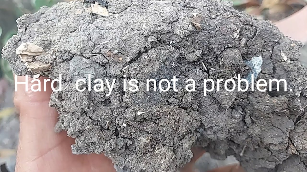 Hard clay is not a problem. - YouTube