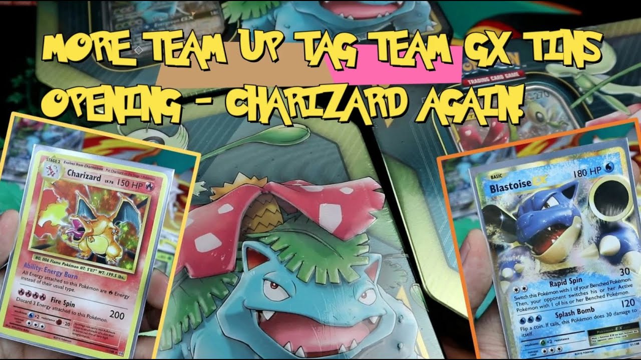 Pokemon Celebi Venusaur GX Tag Team Tins X3 Unboxing - Fiery Pulls ...