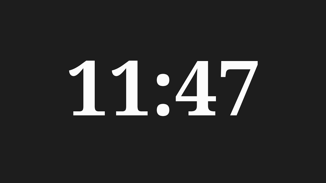 11 Minutes 47 Seconds Countdown Timer - YouTube