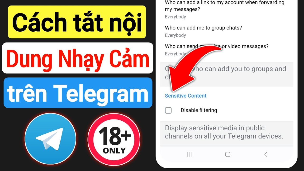Cách kích hoạt nội dung nhạy cảm trên Telegram (Android / IOS) | Bật nội dung nhạy cảm trên ...