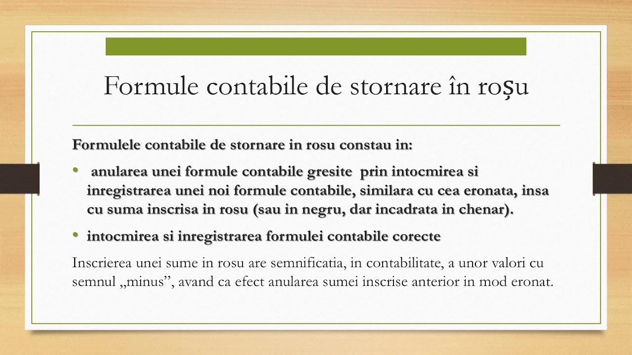 CLASA A X-A, ECONOMIC- FORMULE CONTABILE DE STORNARE - YouTube