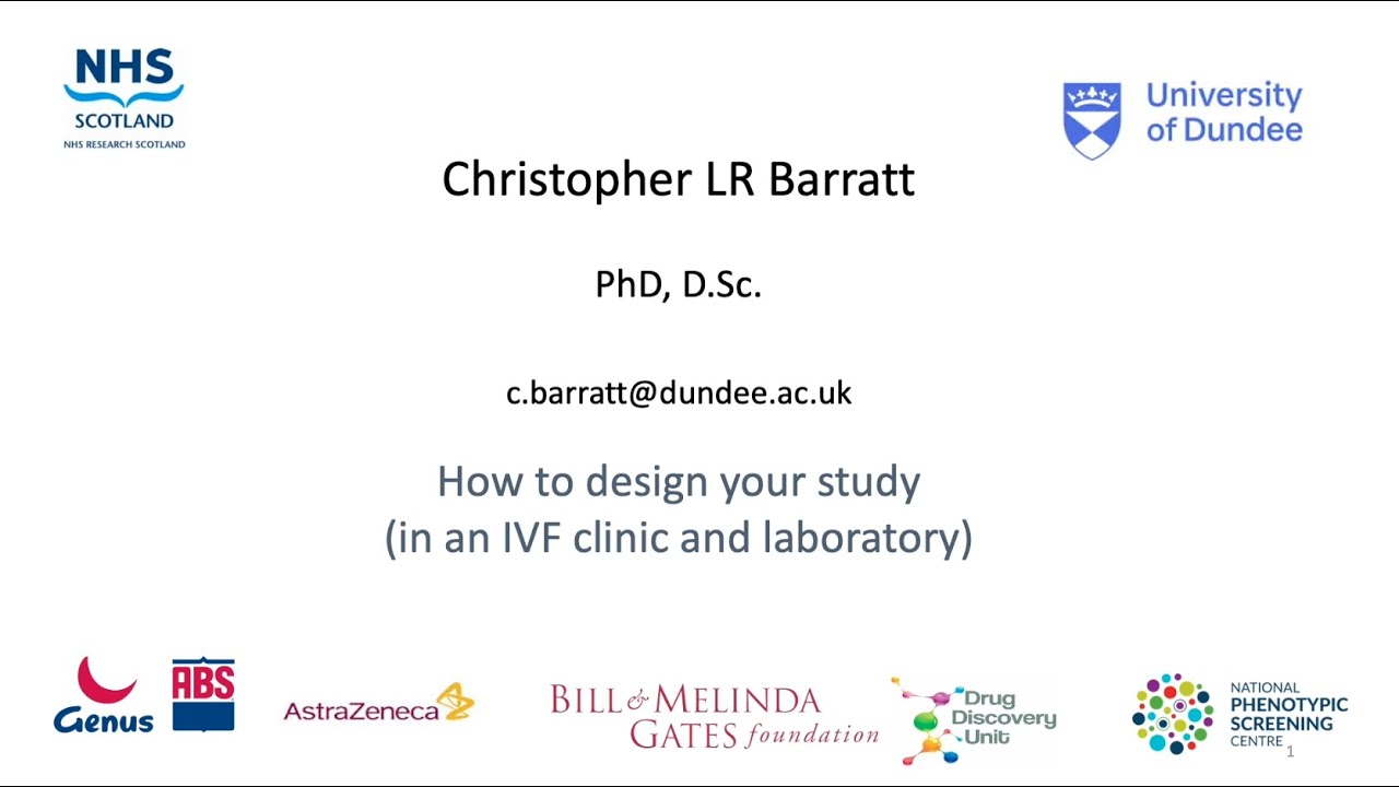 How to design your study in an IVF clinic or laboratory - YouTube