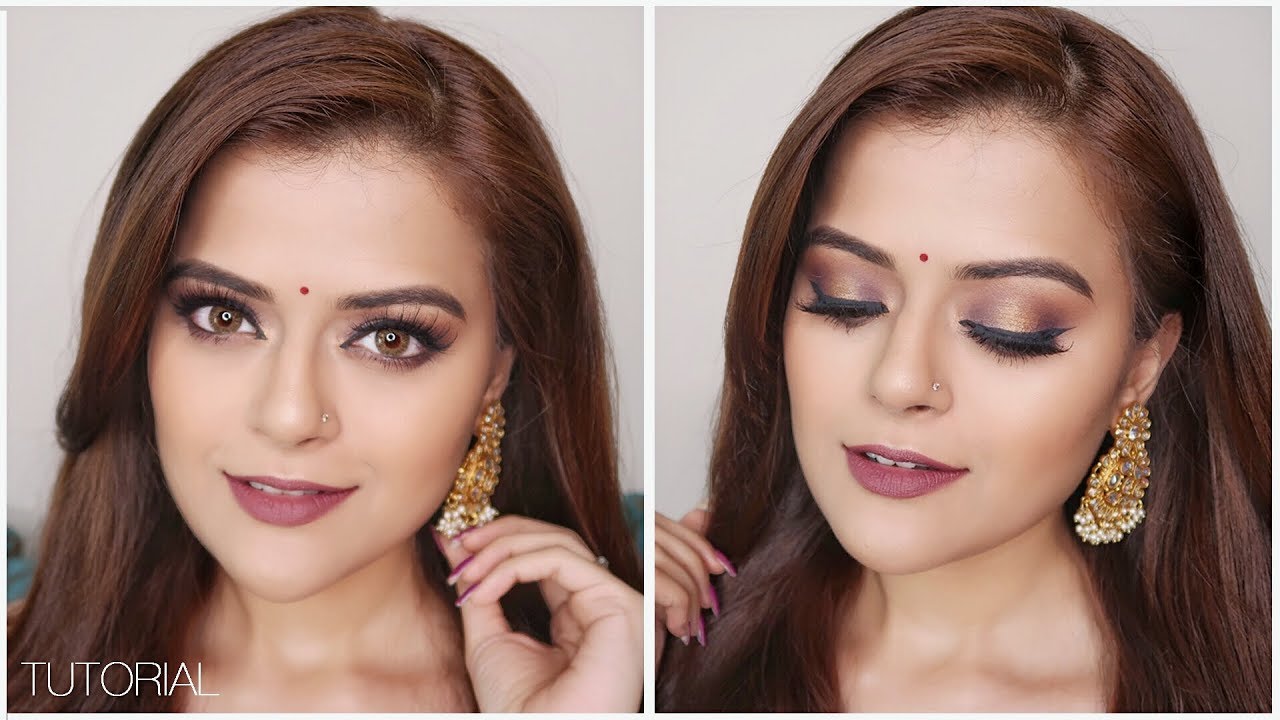 Navratri Makeup Look 2018 | Indian Festive Glam | GRWM - YouTube