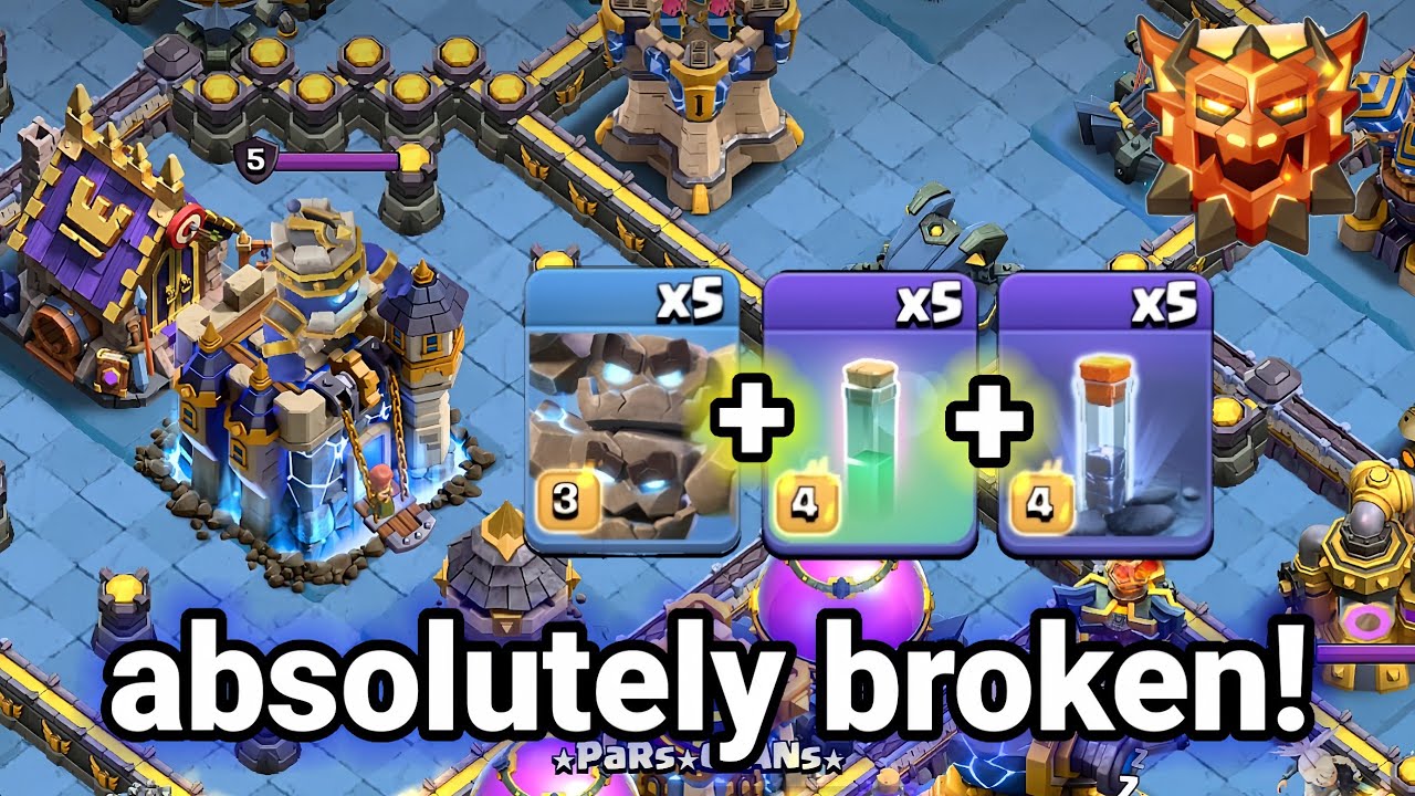 Insane meteor golem totem spell attack 🔥 Rc charge th18 - YouTube