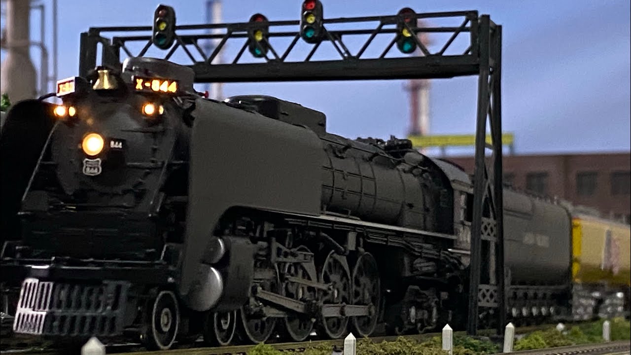 Train Spotting Union Pacific #844 Running Freight on the Layout 1 - HO ...