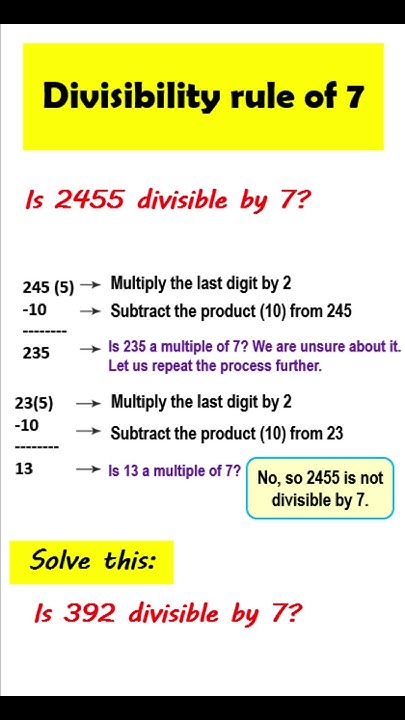 Divisibility Rule For 7 |Divisibility Short Trick |Fast Calculation Trick #Shorts # ...