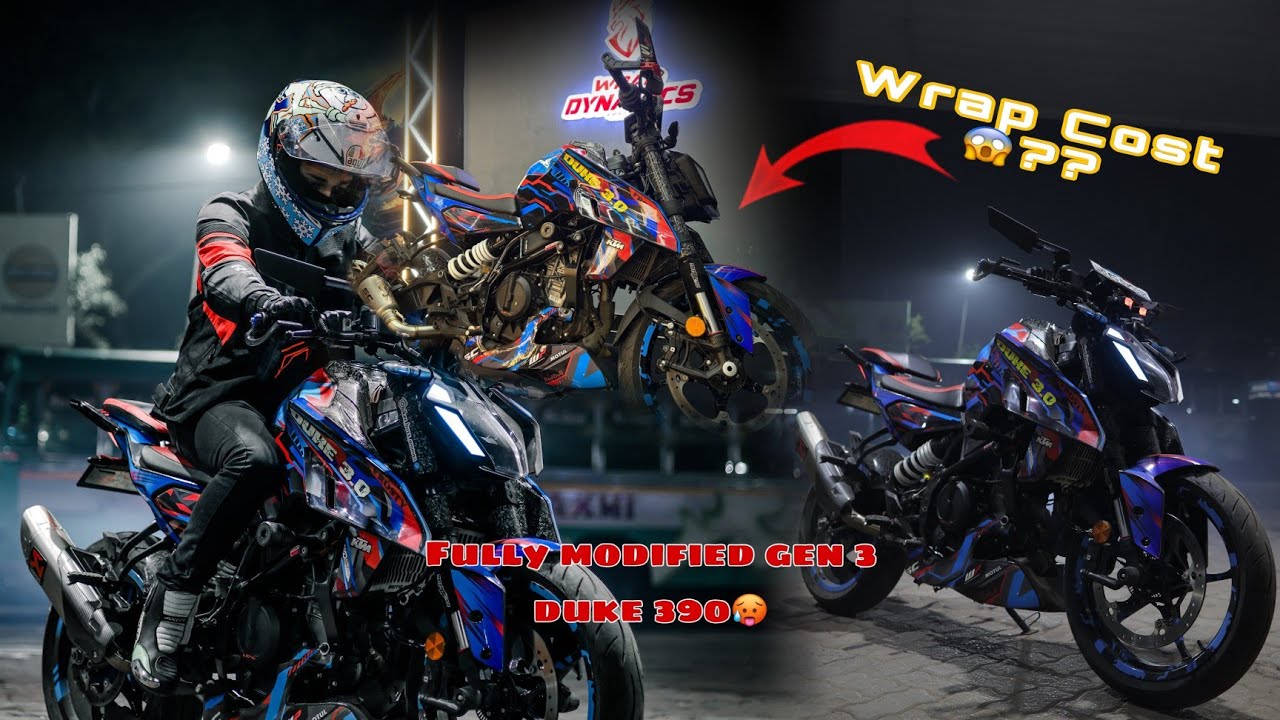 Fully Modified duke 390 gen 3. Modifications cost??. full video in ...