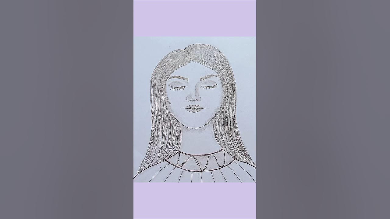 How to draw a girl's face easily step by step - YouTube