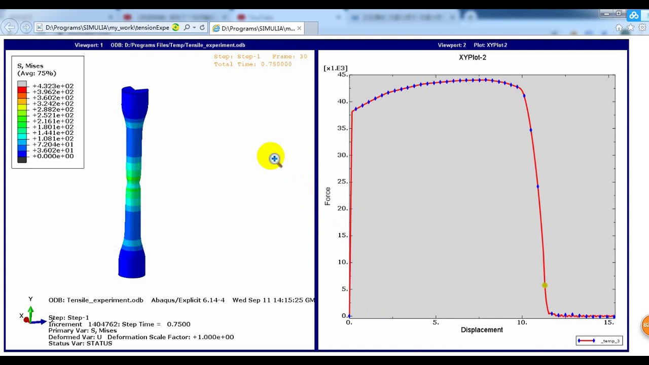ABAQUS Tutorial Step By Step Simulation of Tension experiment - YouTube