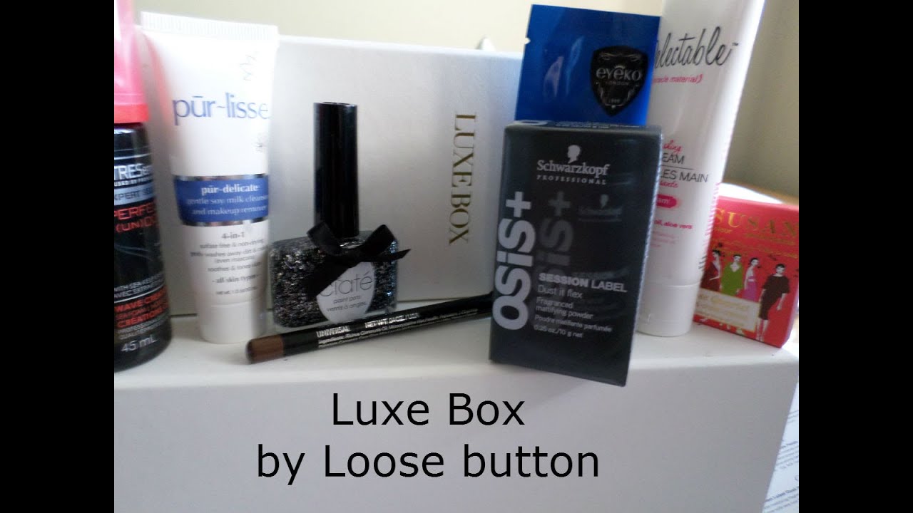 Luxe Box Canadian subscription Box Fall 2015 - YouTube