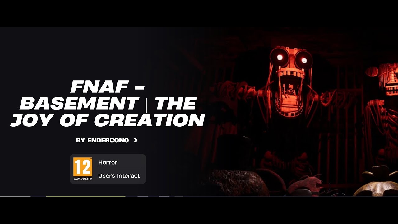 FORTNITE FNAF - BASEMENT | THE JOY OF CREATION by ENDERCONO - MAP CODE ...
