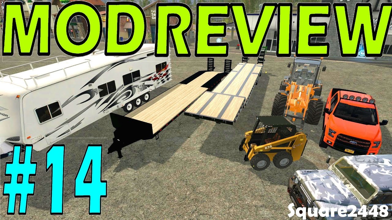 Farming Simulator 2017 Mod Review #14 Camper, Skidsteer, F150 Trailers ...