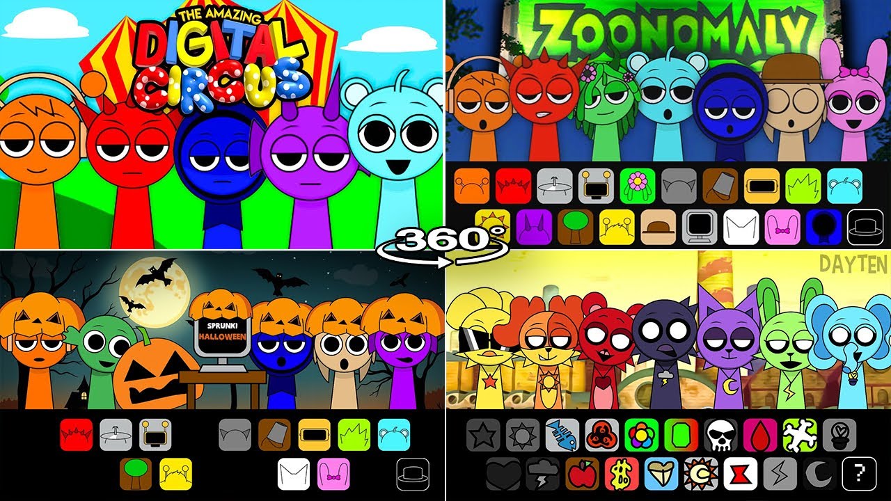 Incredibox Sprunki: SONG COMPILATION (MOD/COVER) 360° - YouTube