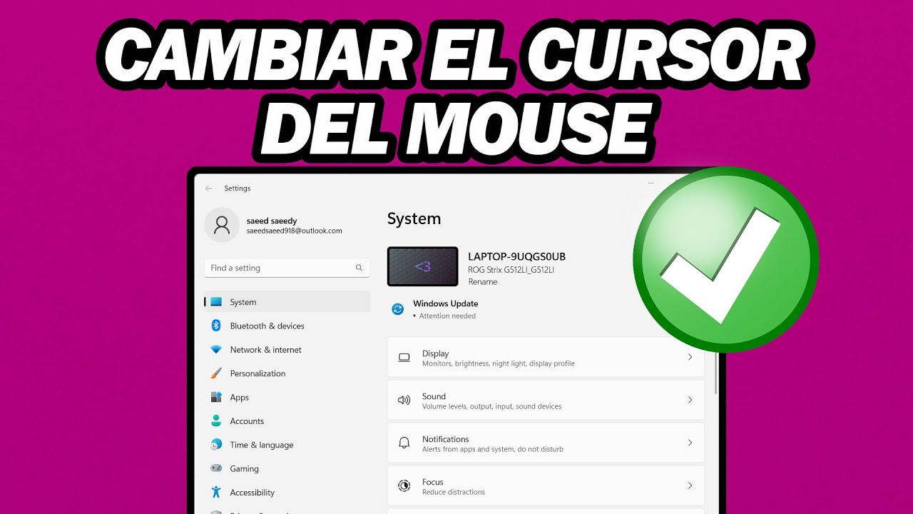 Cómo Cambiar El Cursor Del Mouse En Windows 11 | Paso a paso - YouTube