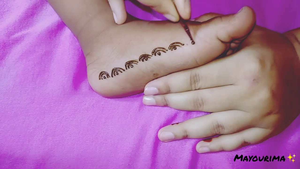 Easy kids feet mehndi designe | kids mehndi Designe - YouTube