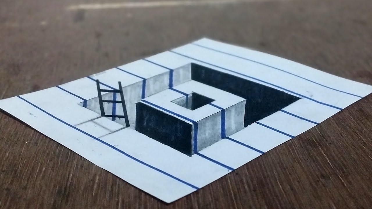 3D drawing for beginners. How to draw 3D - YouTube