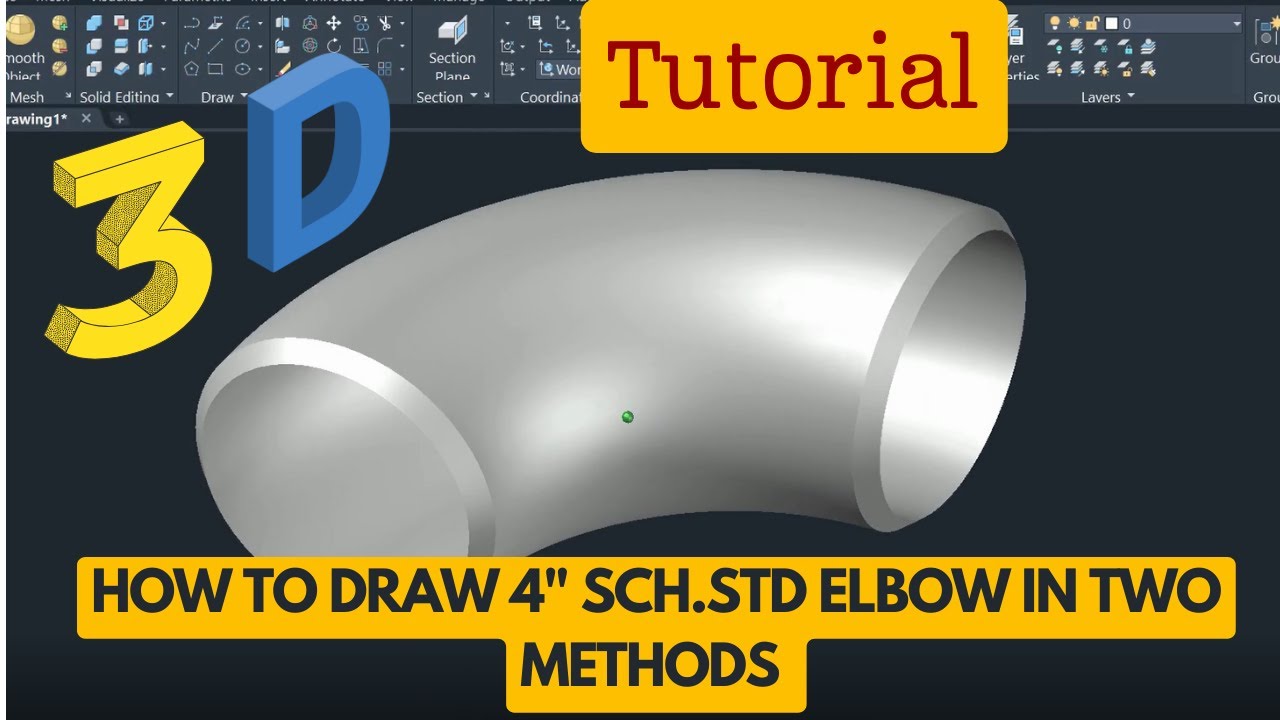 How To draw 4inch Elbow in two methods#Cad Pro Guidance - YouTube