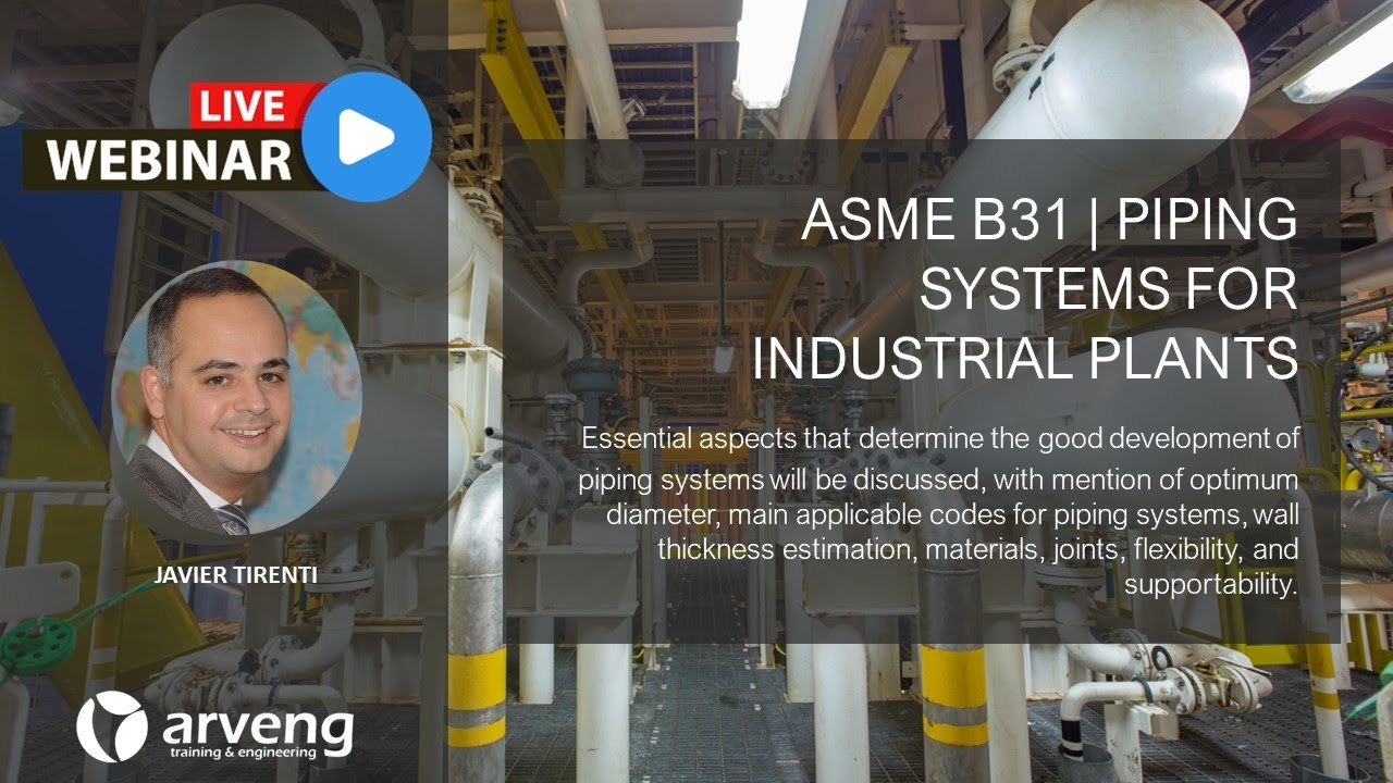 Webinar | ASME B31 I Piping systems for industrial plants - YouTube