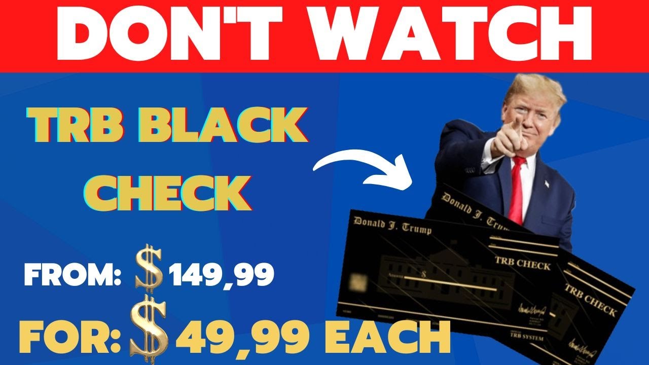 [TRB BLACK CHECK] TRUMP REVIEW – FINAL SALE - How to Buy [TRB BLACK CHECK] - Donald John Trump ...