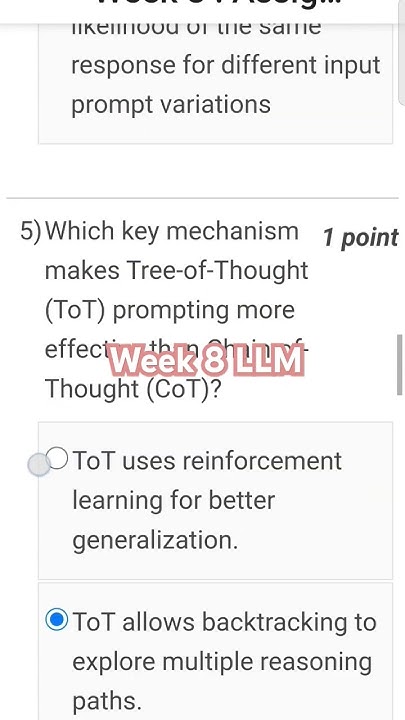 NPTEL week 8 assignment solution for introduction Large language models #LLM #nptelcourses - YouTube