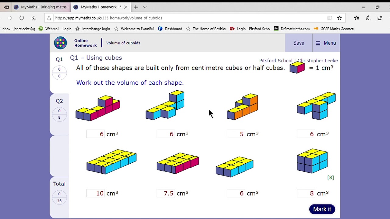 How to complete a Mymaths task - YouTube
