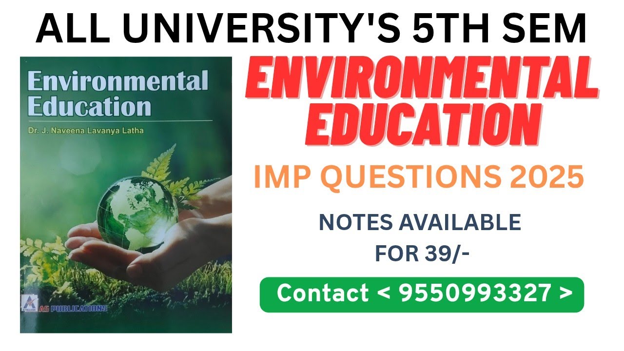 Environmental Education 5th sem imp questions and answers in pdf ll ...