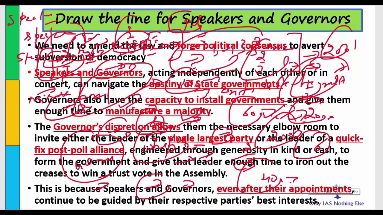 Draw the line for Speakers and Governors _ Polity - YouTube