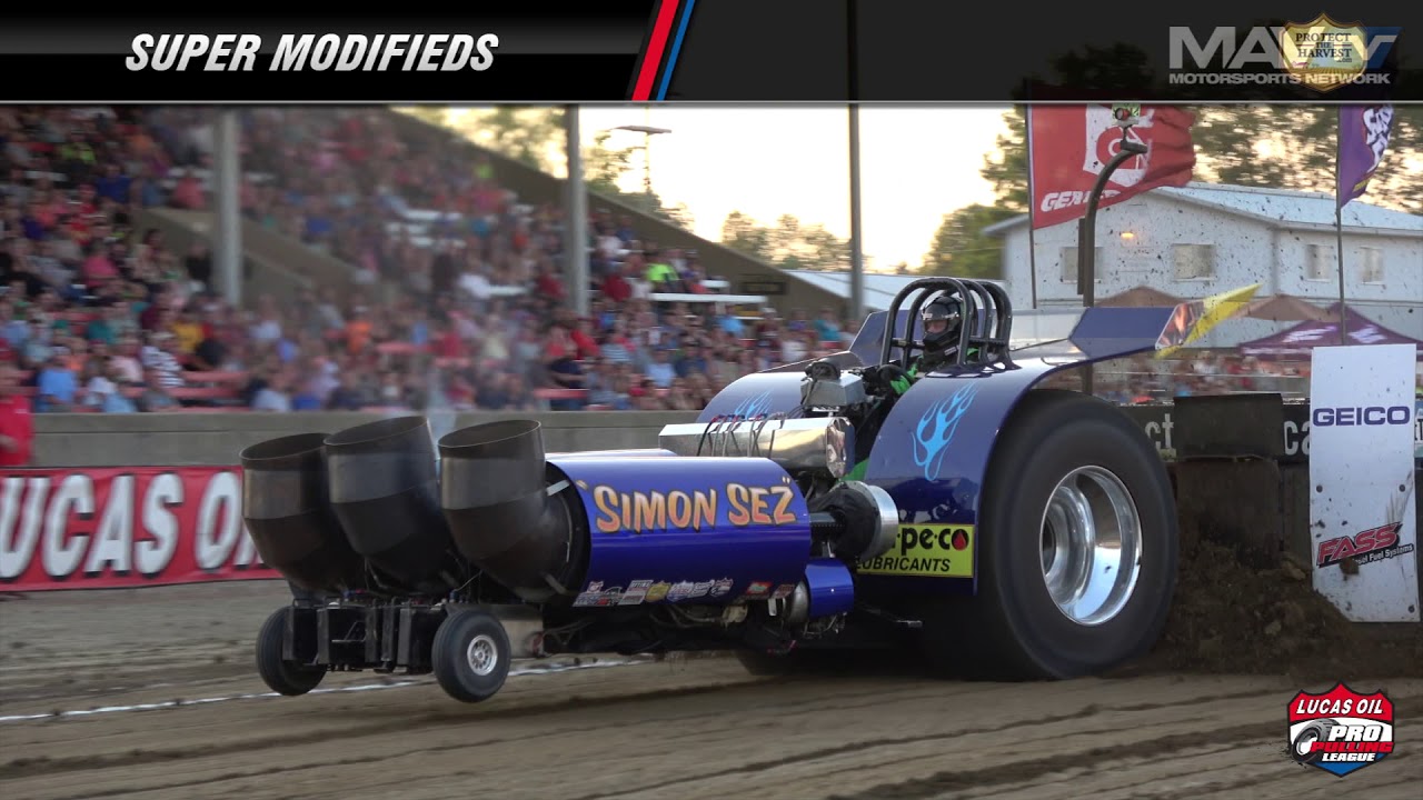 Pro Pulling 2019: Super Modifieds pulling in Atlamont, IL - YouTube