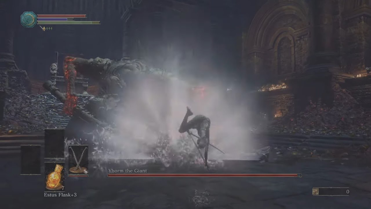 DARK SOULS III - Yhorm the Giant - No Storm Ruler - No Damage - YouTube