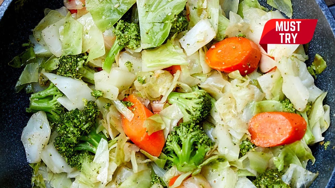 Super Quick Broccoli and Cabbage Stir Fry | Broccoli Recipe Easy to ...