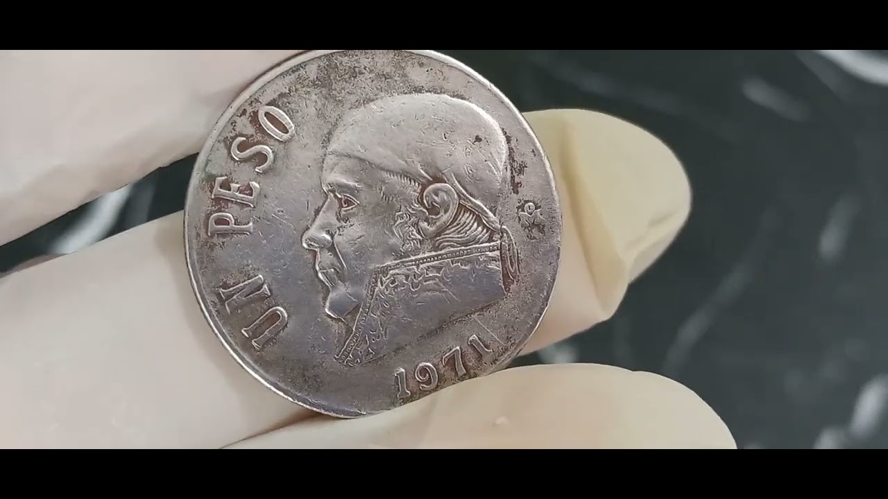 Moeda Uno peso mexicano 1971 - YouTube