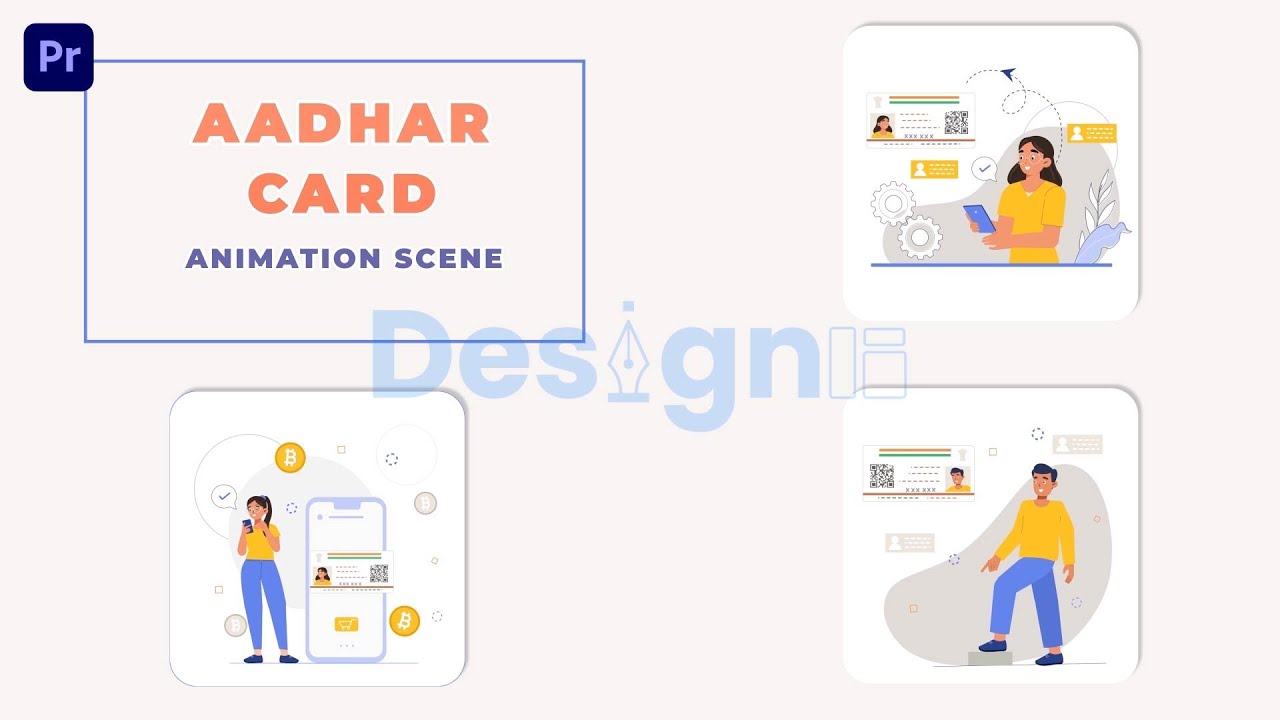 Aadhar Card Premiere Pro Animation Scene - YouTube