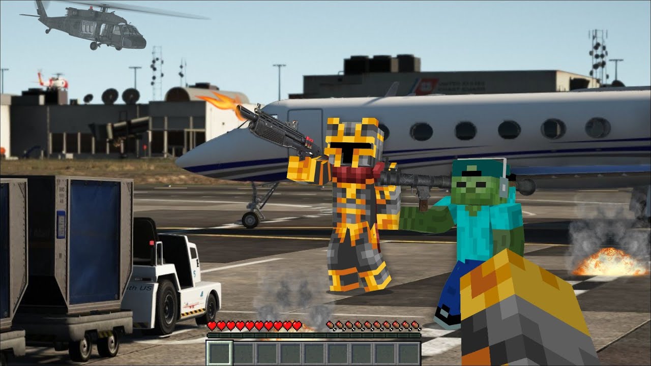 Playing GTA 5 In OUR MINECRAFT WORLD / DON'T GET CAUGHT BY THE POLICE ...