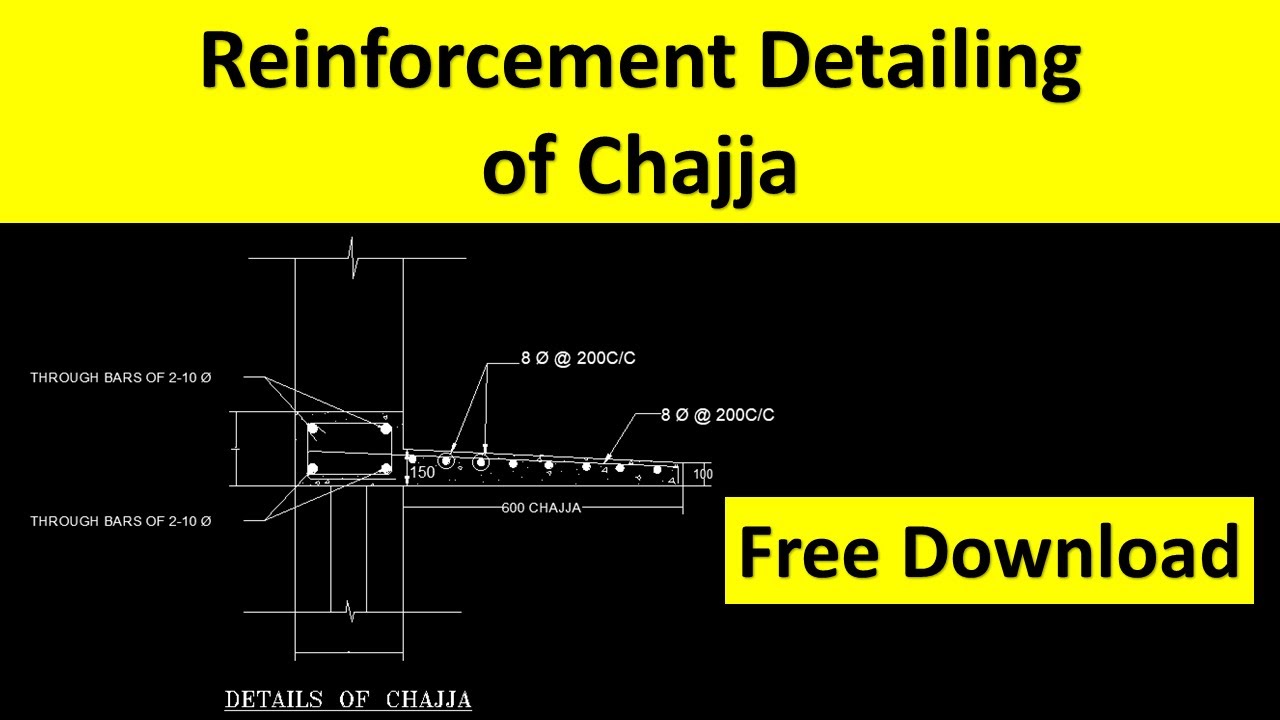 Reinforcement detailing of chajja free download - YouTube